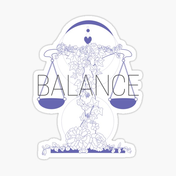 "Balance (white)" Sticker by soursesame | Redbubble