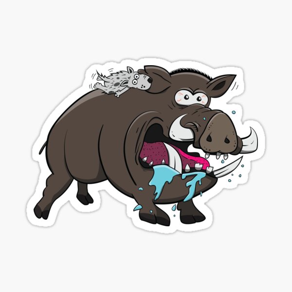 "Hog and Dog" Sticker by ETVdesign | Redbubble