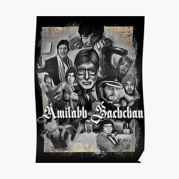 "Amitabh Bachchan Collage " Poster for Sale by WilliamSc18274 | Redbubble