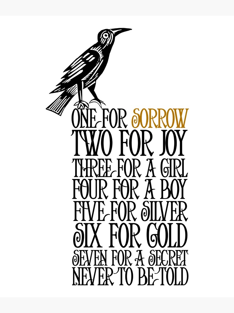 One For Sorrow Counting Crows Rhyme Premium Matte Vertical Poster sold ...