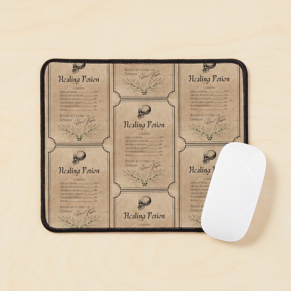 "D&D Vintage Healing Potion Label" Sticker for Sale by IsabellaPezza ...