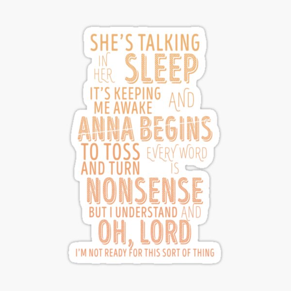 "Anna Begins Counting Crows " Sticker for Sale by SumniKiki | Redbubble