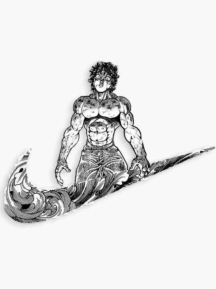 Sticker « Baki Hanma The Grappler Manga Logo pour otaku, gym et fitness ...
