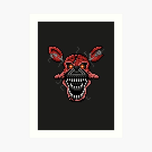 "Five Nights at Freddys 4 - Nightmare Foxy - Pixel art" Art Print by ...