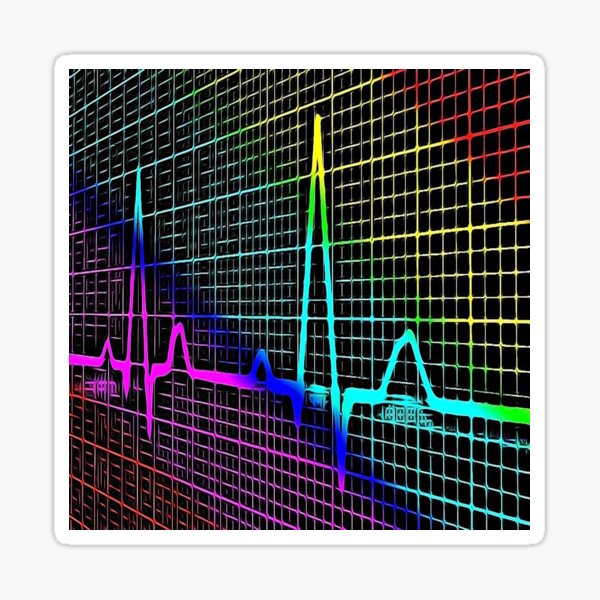 "Digital Pulse" Sticker by AptitudePics | Redbubble