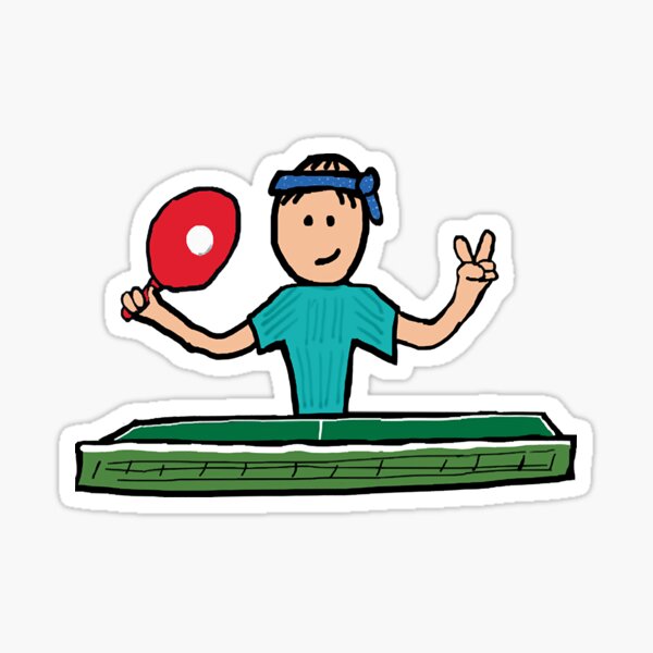 "Table Tennis " Sticker by PaulaDeck90900 | Redbubble