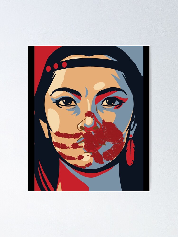 "MMIW Awareness Native American Woman Artwork For The Missing and ...
