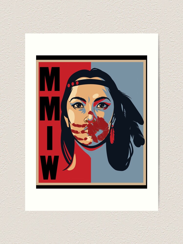 "MMIW Awareness Native American Woman Artwork For The Missing and ...