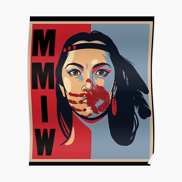"MMIW Awareness Native American Woman Artwork For The Missing and ...
