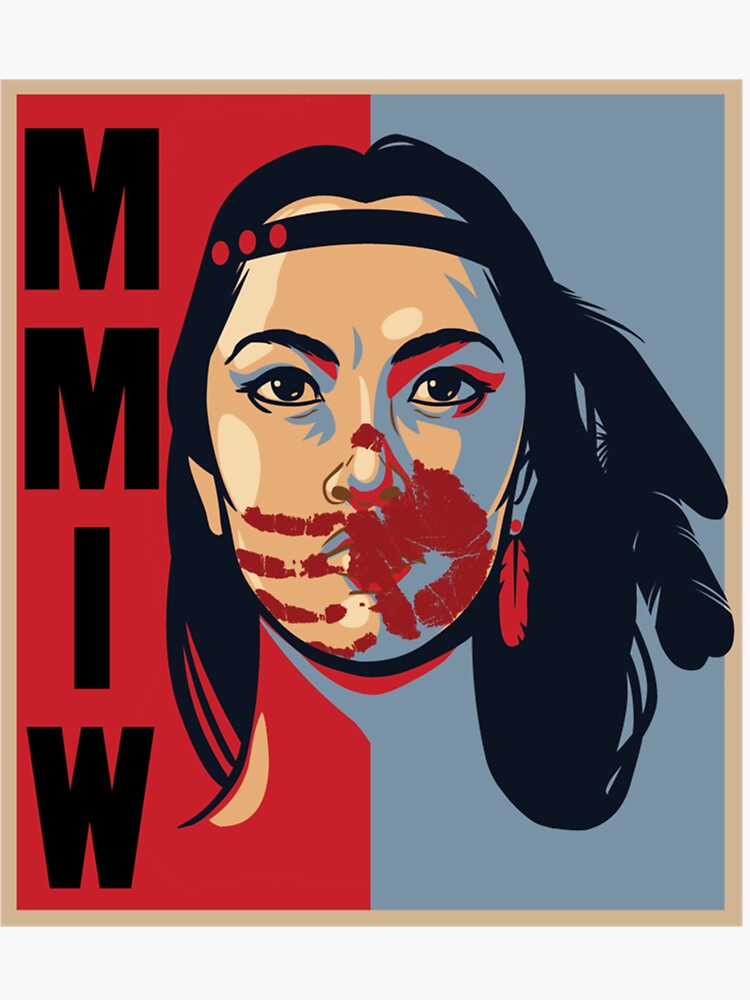 "MMIW Awareness Native American Woman Artwork For The Missing and ...