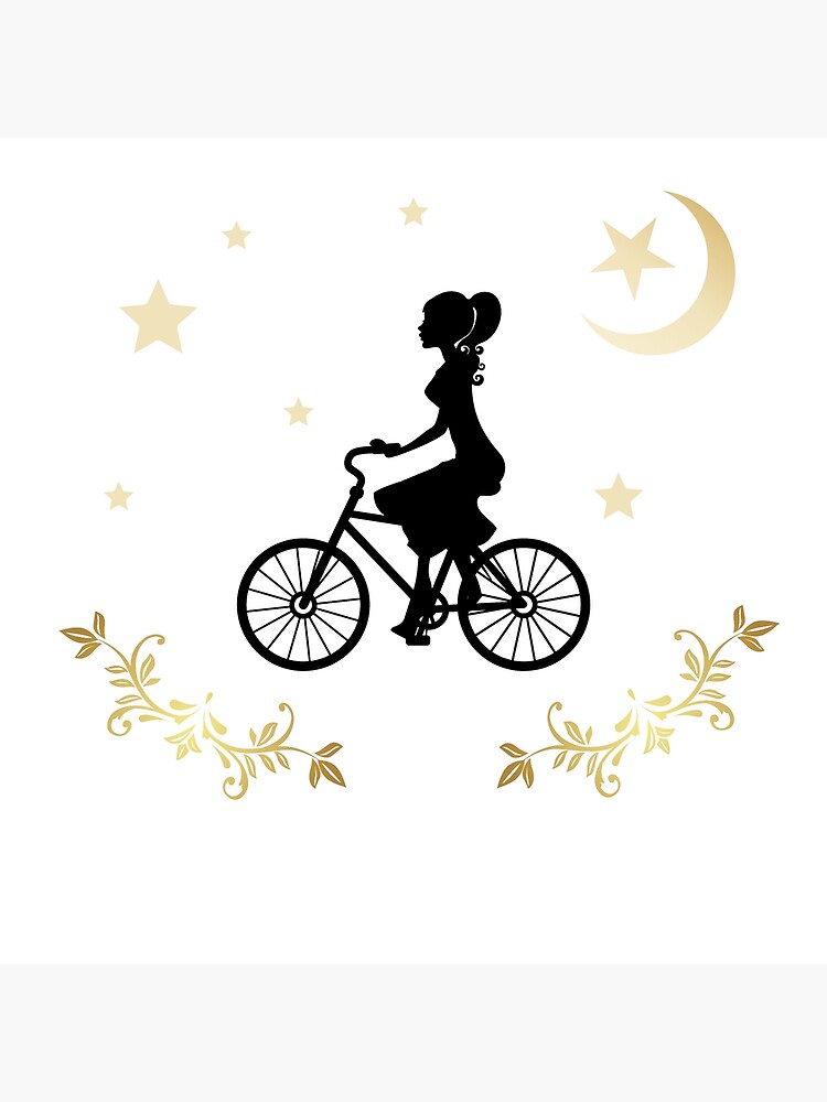 "moon star bicycle girl let us happy" Poster for Sale by Yveashih ...