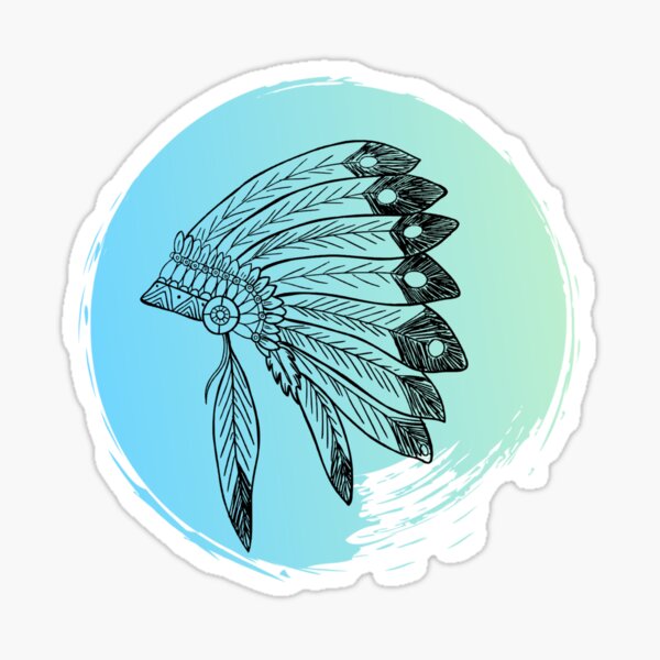 "Native american style | Red indians " Sticker for Sale by JJMasters ...