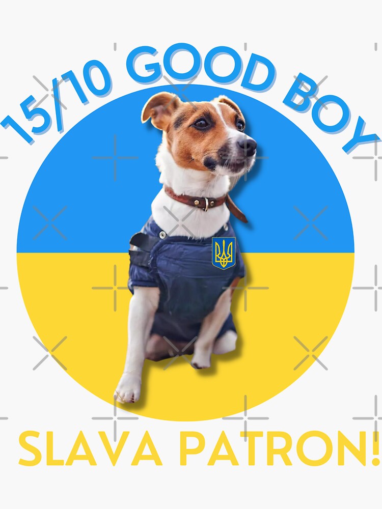 "Patron Ukraine sticker & Tee | Patron the bomb sniffing Dog essential ...