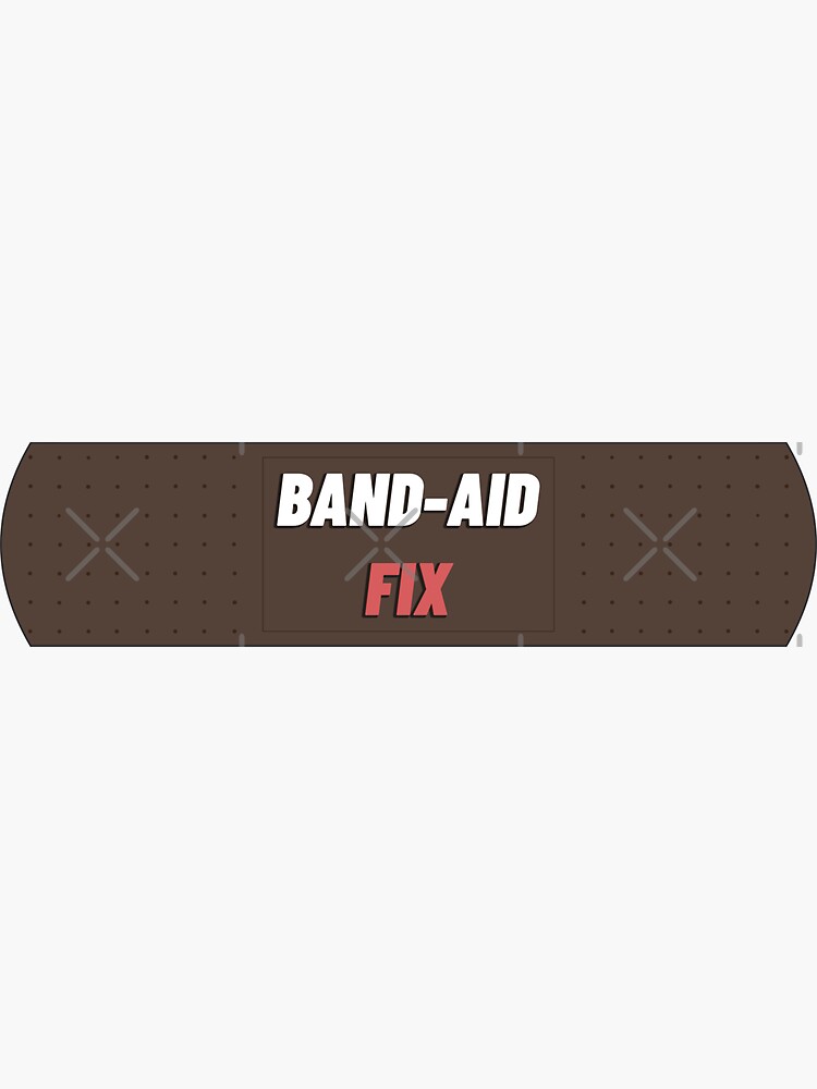 "Band-Aid Fix (Espresso) - Bumper Sticker" Sticker by Emmyteddy | Redbubble
