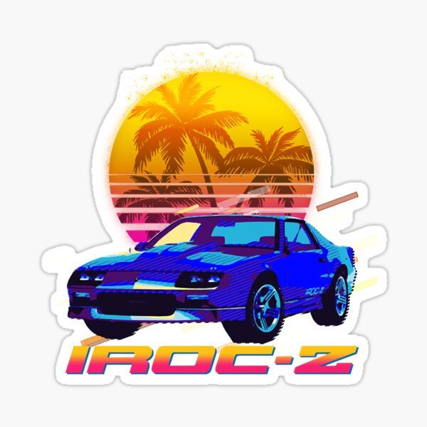 "Chevrolet Camaro Z-28 IROC-Z - chevy blue " Sticker by RichardRi26295 ...