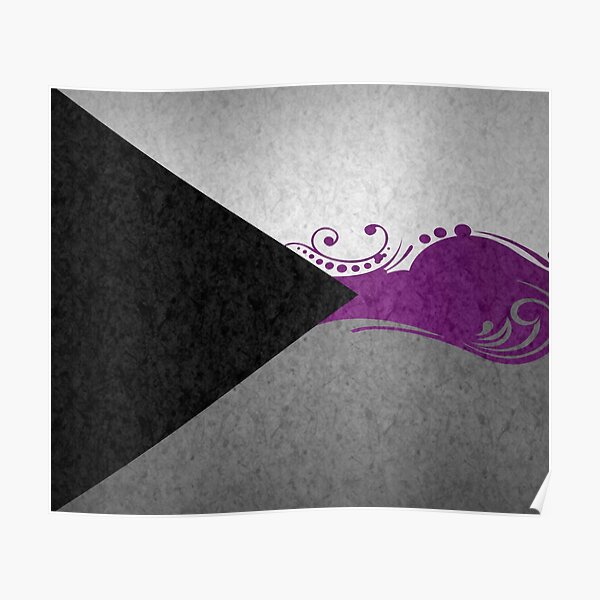 Demisexual Ornamental Flag Poster By Liveloudgraphic Redbubble