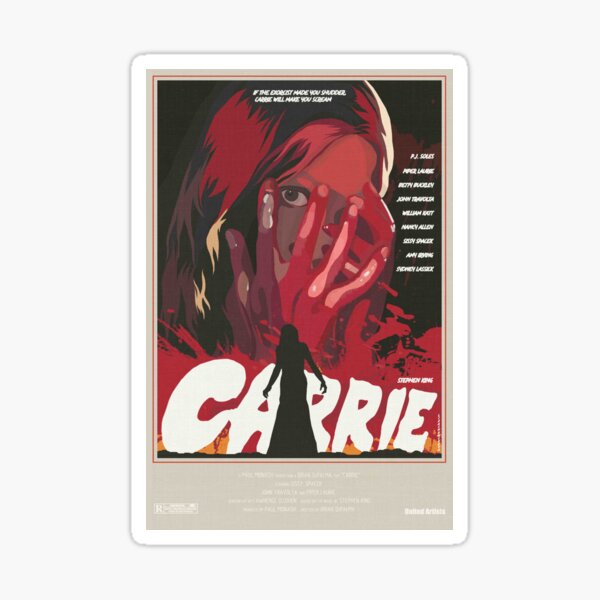 "Carrie 1976" Sticker by pinneybrandon | Redbubble