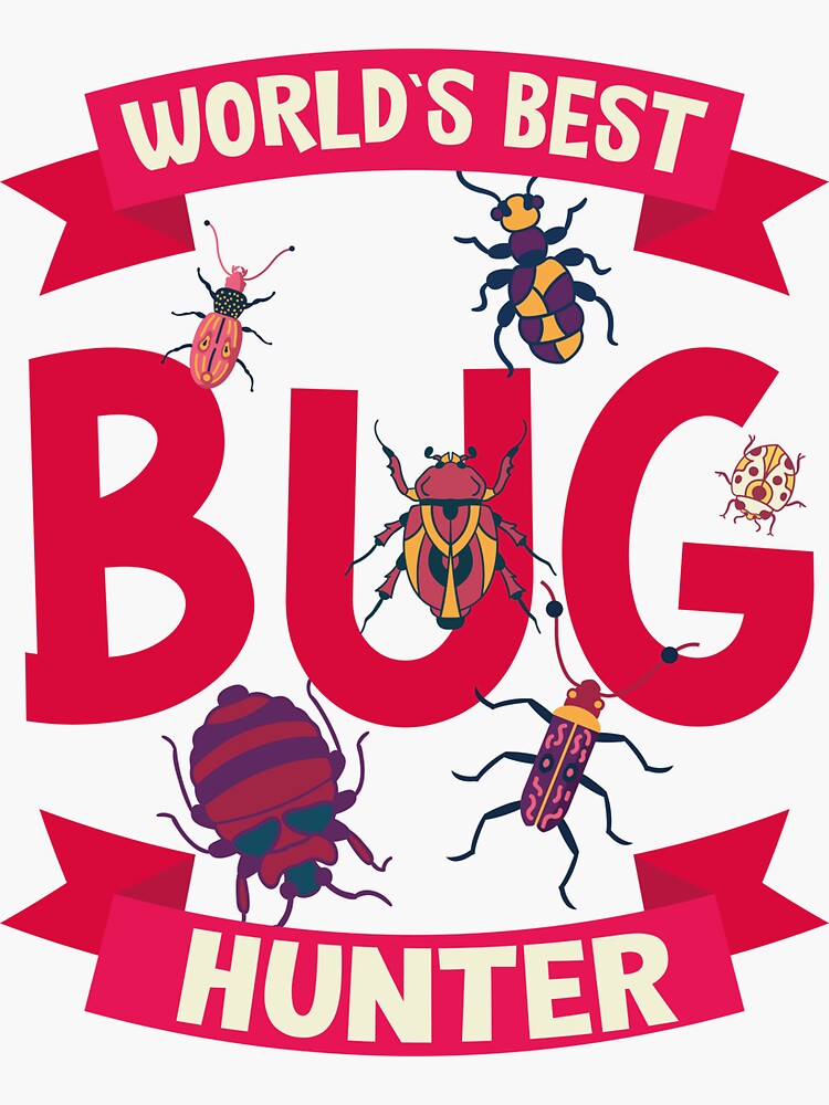"World best bug catcher love design" Sticker by Kittykatty96 | Redbubble