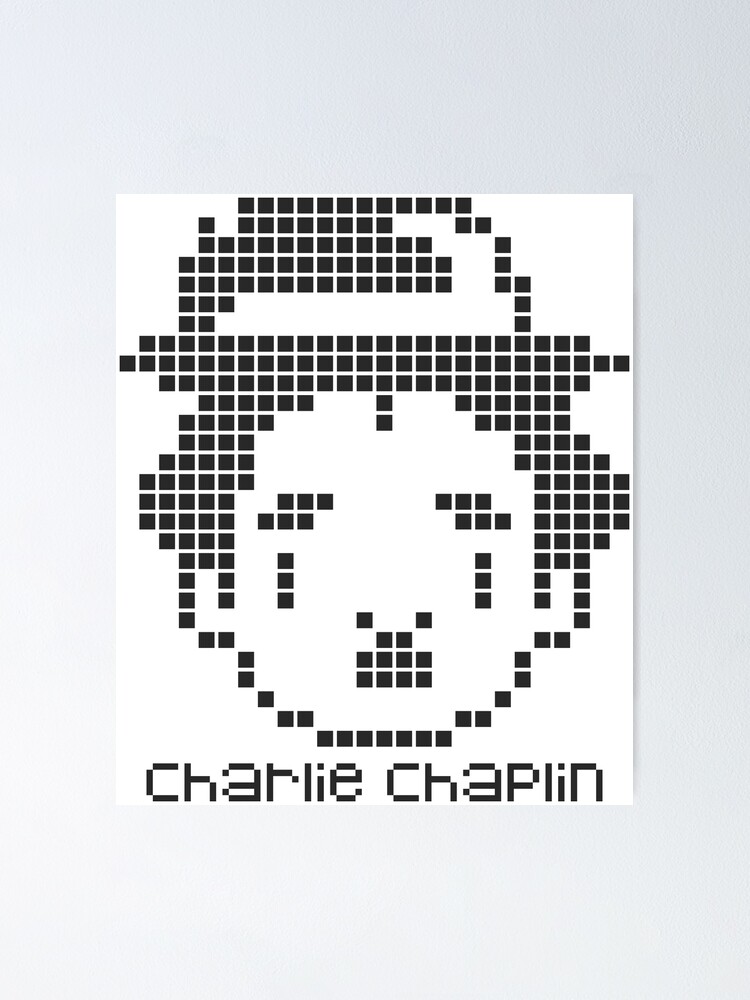 "charlie chaplin 8 bit design" Poster for Sale by reihan99 | Redbubble