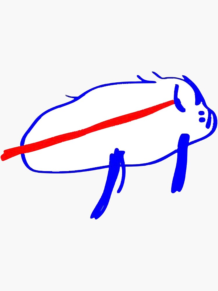 "Josh Allen Bills Potato Drawing (White) " Sticker for Sale by ...