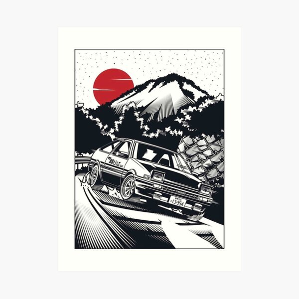 "Initial D Takumi Fujiwara Hachiroku Downhill Attack! AE86 Trueno ...