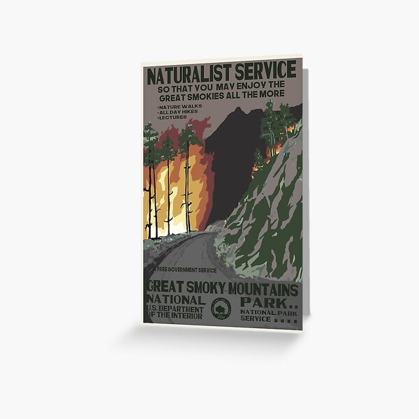 "Retro WPA National Parks Poster of Great Smoky Mountains Reimagined ...