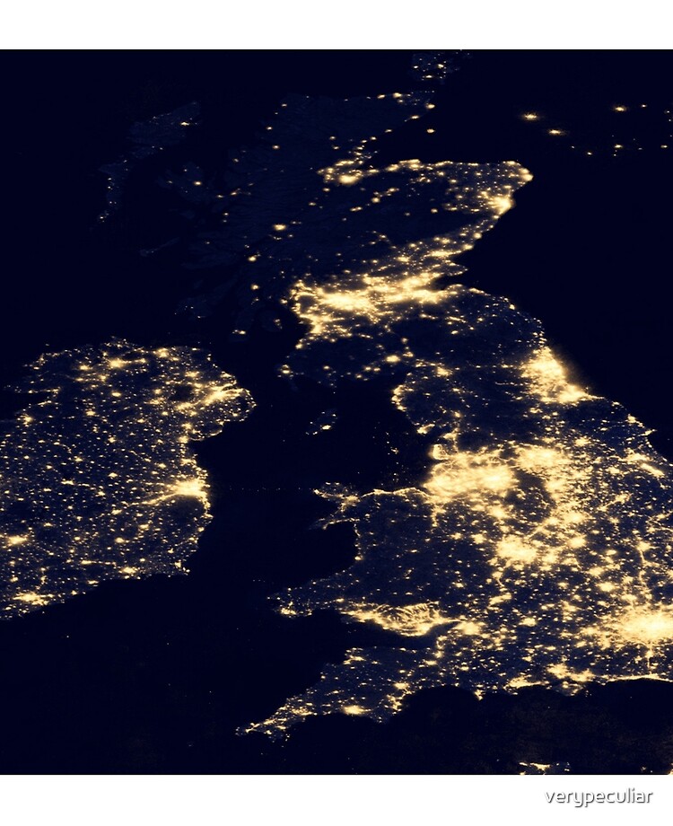 "The UK At Night - United Kingdom At Night - As Seen From Space" iPad ...
