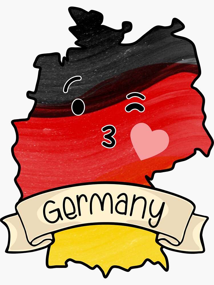 "Germany Map" Sticker for Sale by WordsMaps | Redbubble