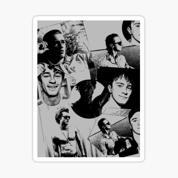 "Drew Starkey Rafe Cameron pic collage black and white" Sticker by ...