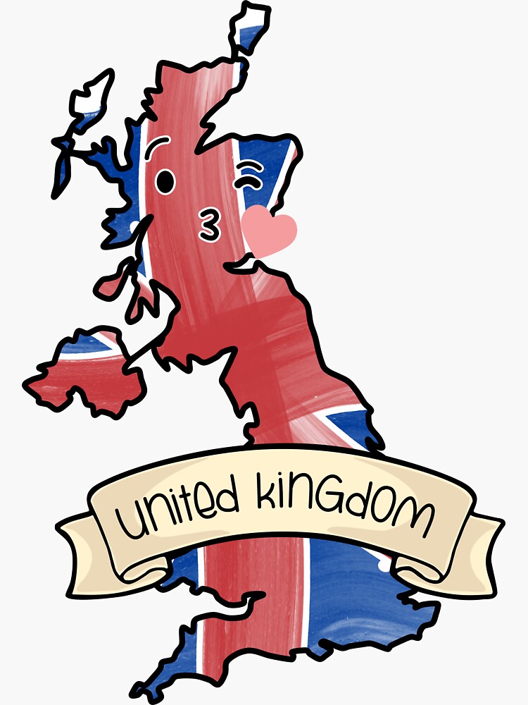 "United Kingdom map" Sticker by WordsMaps | Redbubble