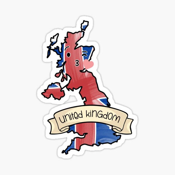 "United Kingdom map" Sticker by WordsMaps | Redbubble