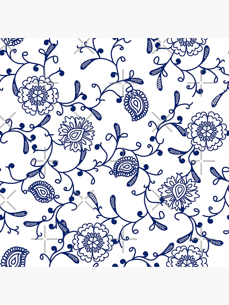 "Hamptons Style Floral Pattern" Sticker for Sale by HotHibiscus | Redbubble