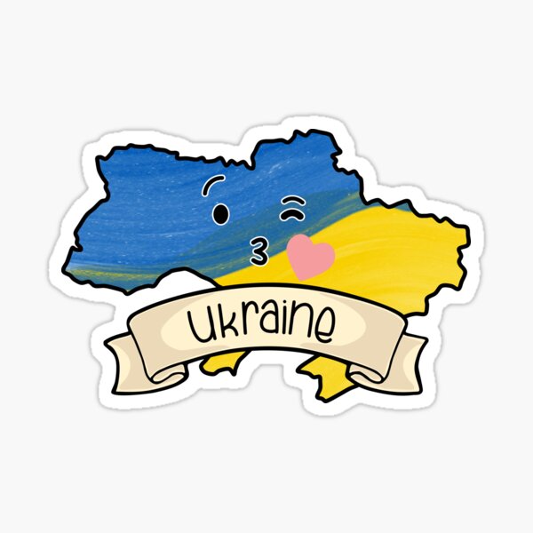"Ukraine Map" Sticker by WordsMaps | Redbubble