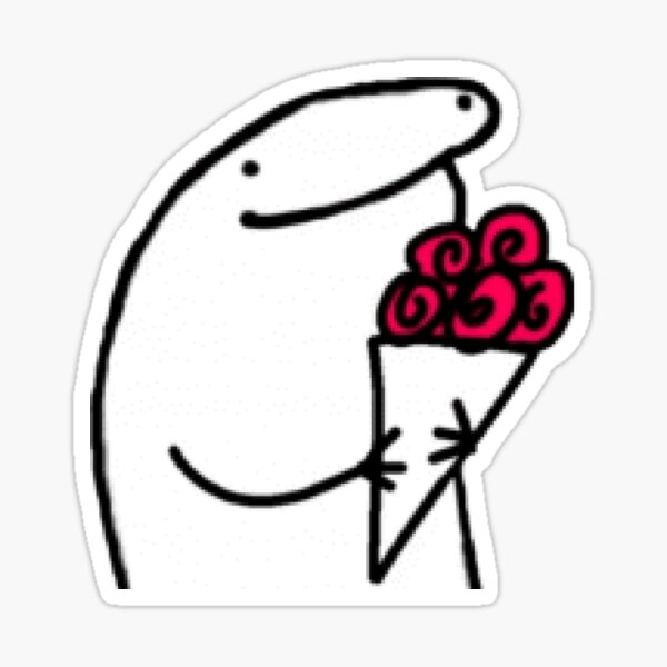 "flork flowers memes reaction" Sticker by Riv0x | Redbubble