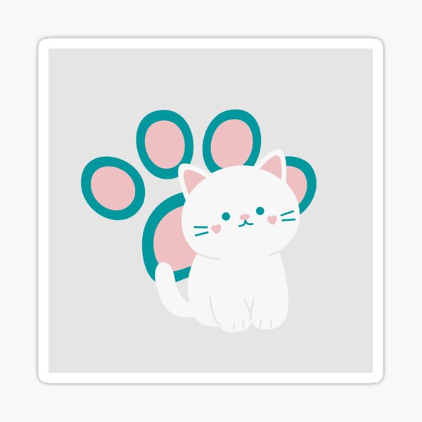 "cute kitty" Sticker by yourassoff | Redbubble