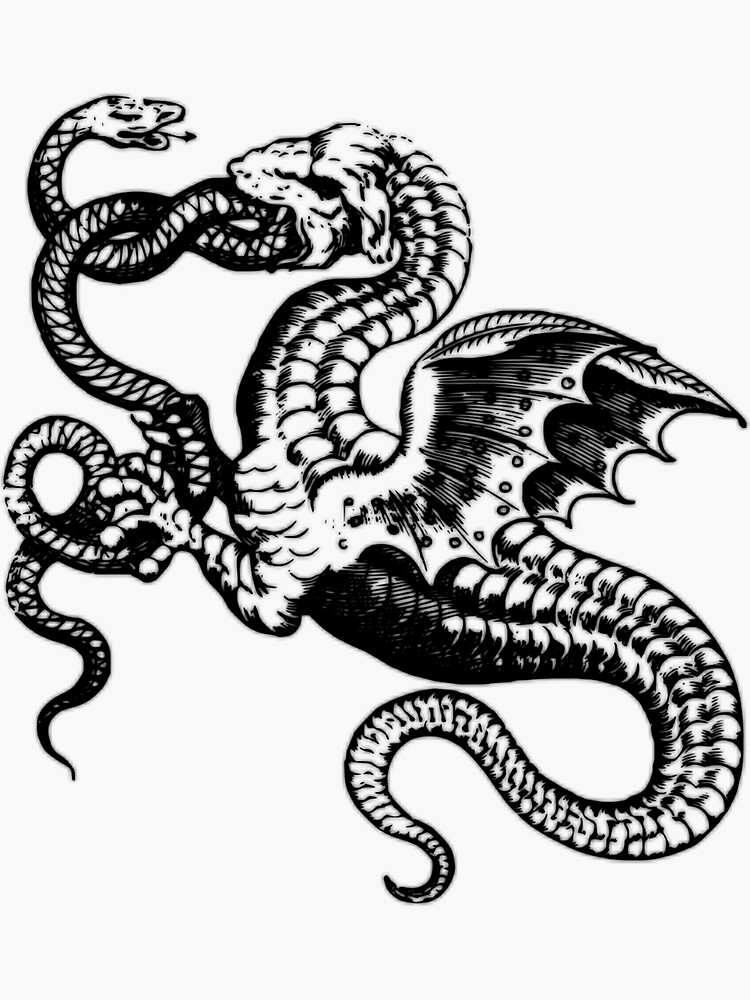 "snake dragon design" Sticker for Sale by FareArt | Redbubble