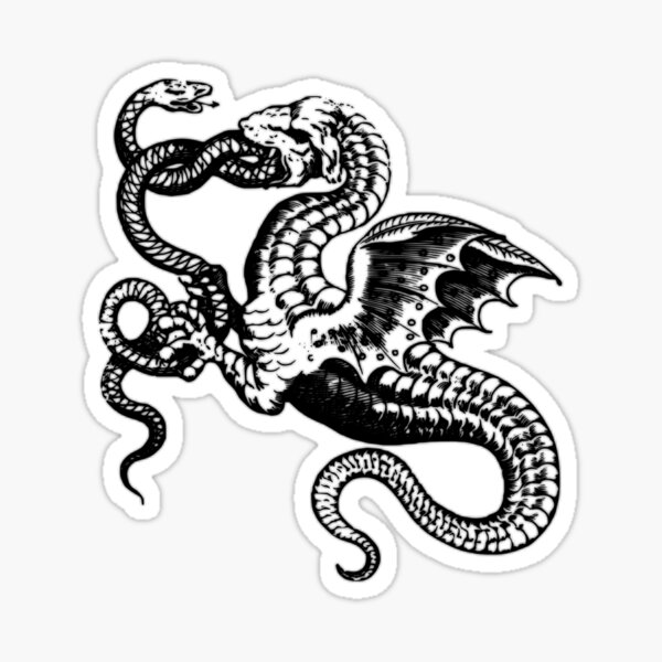 "snake dragon design" Sticker for Sale by FareArt | Redbubble