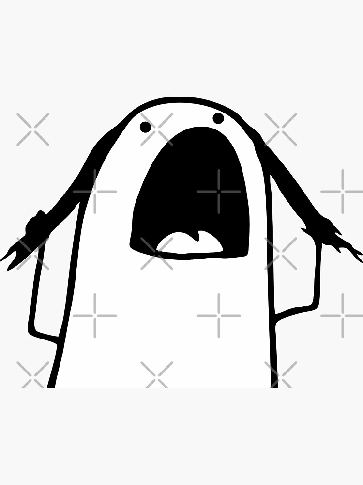 Pegatina «flork reacción de gritos» de Riv0x | Redbubble