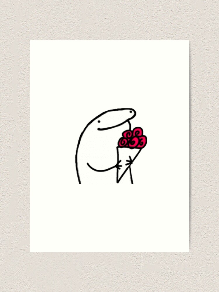 "flork flowers memes reaction" Art Print for Sale by Riv0x | Redbubble