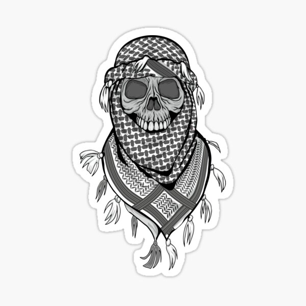 "arabic skull coat of arms" Sticker for Sale by amid999 | Redbubble