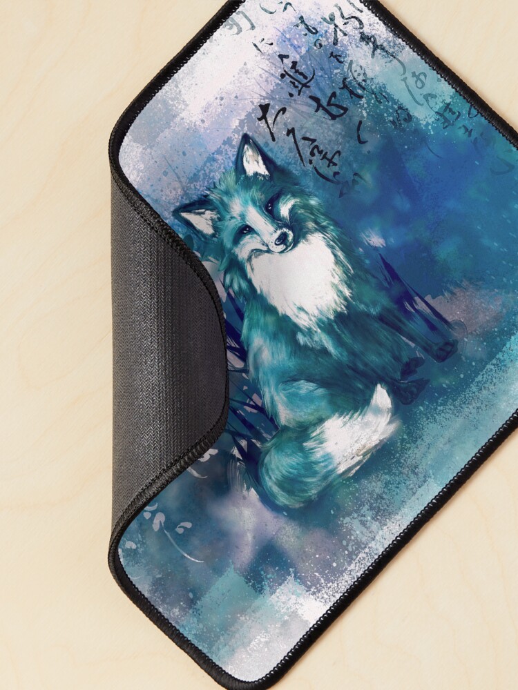 "Kitsune blue" Mouse Pad by Lalingla | Redbubble
