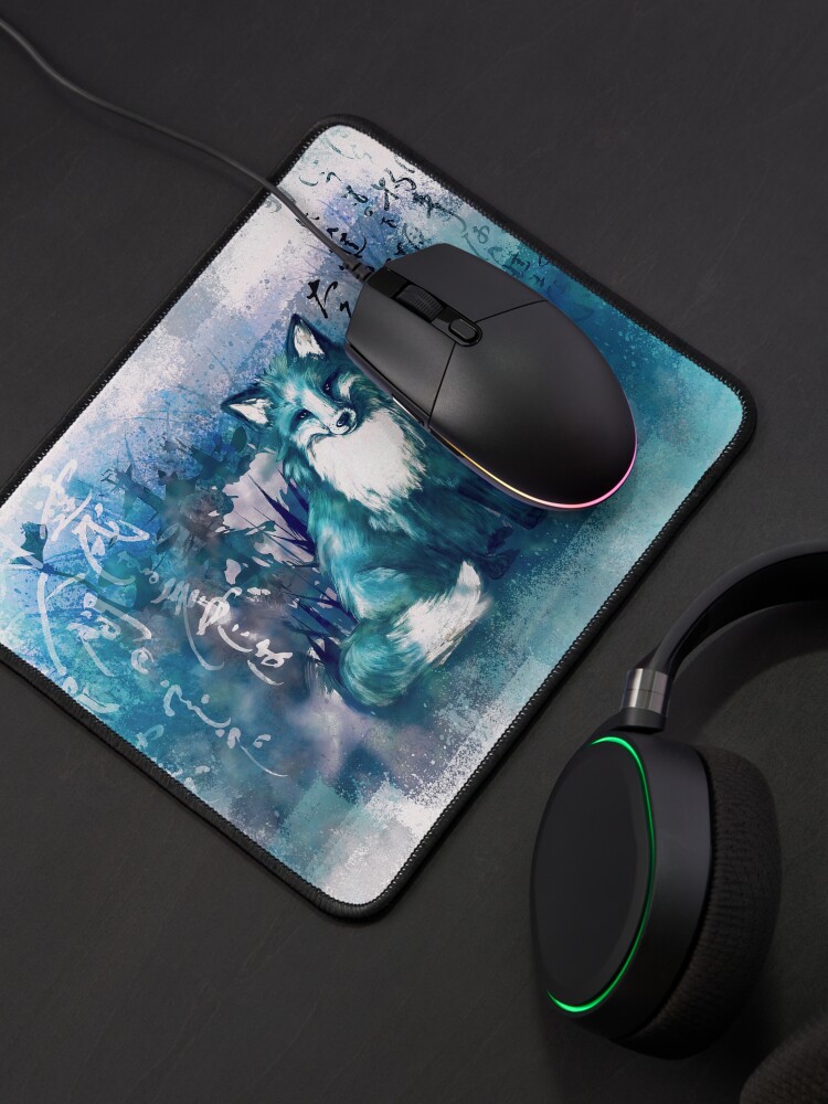 "Kitsune blue" Mouse Pad by Lalingla | Redbubble