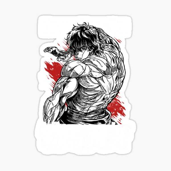"Baki the Grappler Yujiro Hanma Manga Gift" Sticker by JortHussein ...