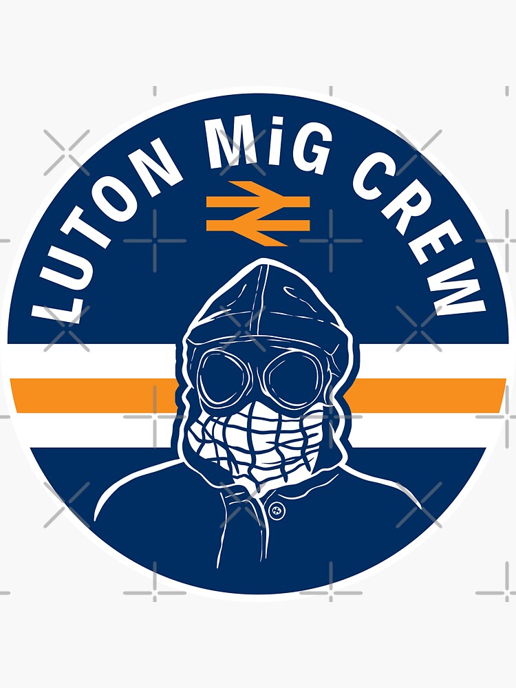 "Luton MiG Crew" Sticker for Sale by casualsofficial | Redbubble