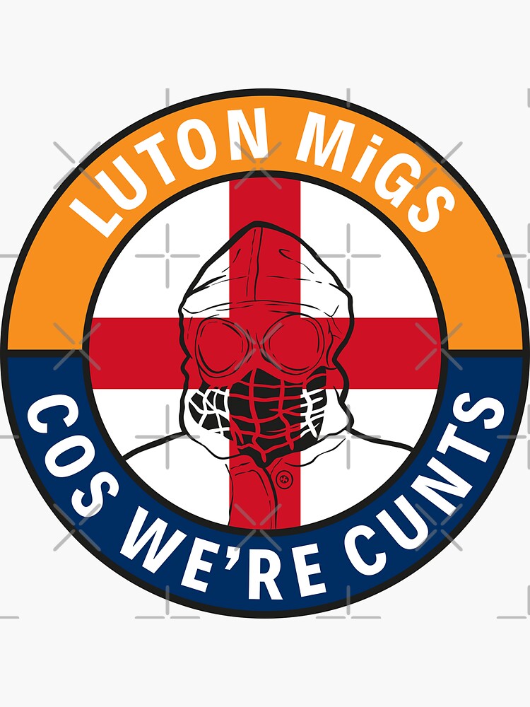 "Luton MiGS" Sticker by casualsofficial | Redbubble