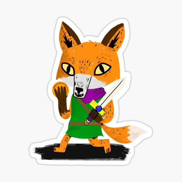 "Adventure fox" Sticker for Sale by DarthBrader | Redbubble