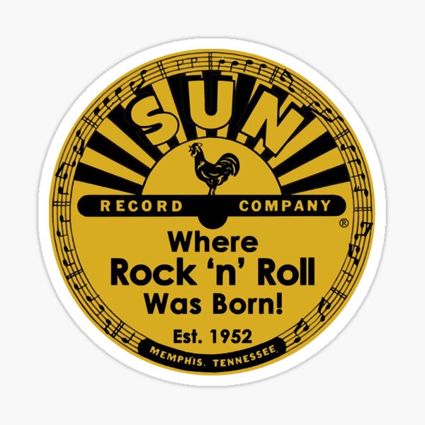 "Best selling sun records logo" Sticker by DougWhite59 | Redbubble