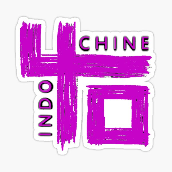 "Indochine purple logo" Sticker by PatriciaBasso48 | Redbubble