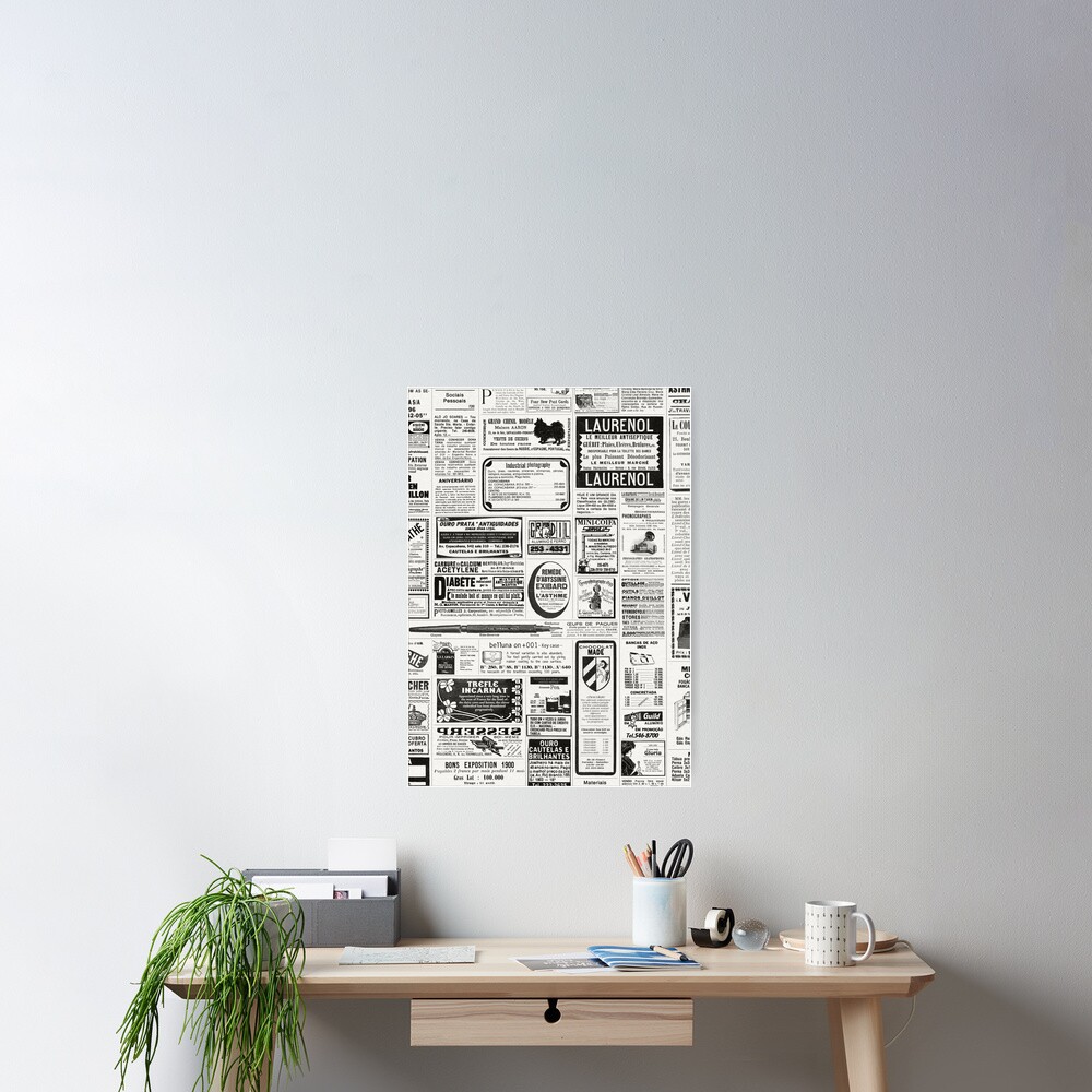 "Old Newspaper" Poster by lilvintagestore | Redbubble