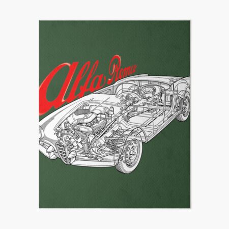 "Italian 2 door sportcar Giulietta Spider. Cutaway car art automotive ...